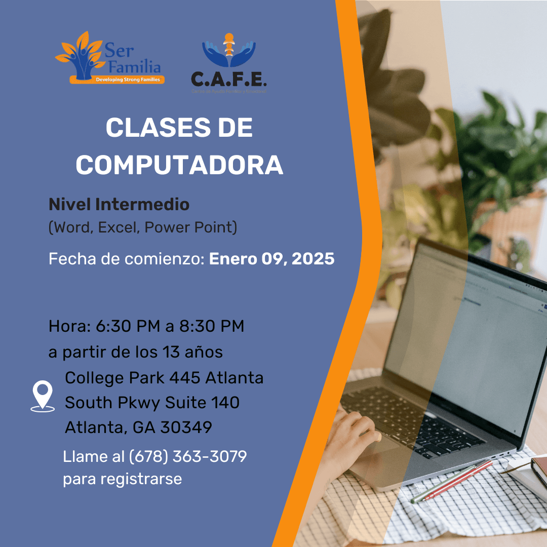 Clases de Computadora Nivel Intermedio (College Park) – Ser Familia